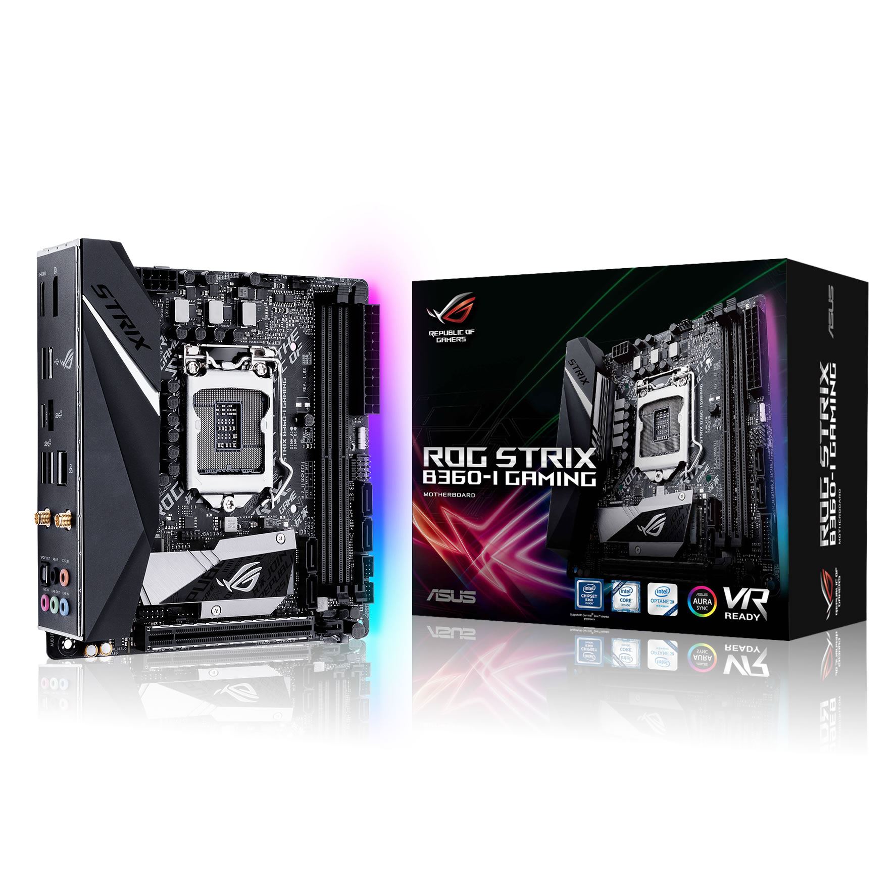 Asus ROG STRIX B360-I GAMING LGA 1151 B360 Mini-ITX Motherboard | Novatech